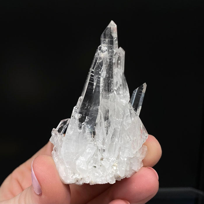 33.80g Transparent Quartz Crystal Cluster - Mineral Mike