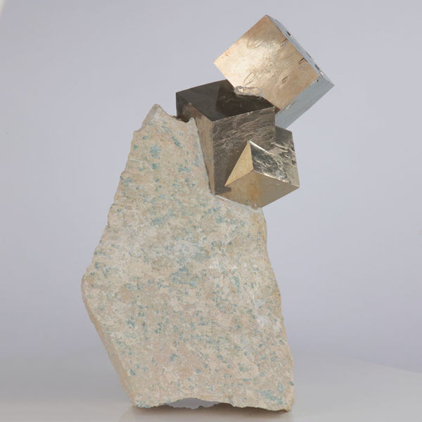 868g Pyrite Crystal Cluster on Matrix - Mineral Mike
