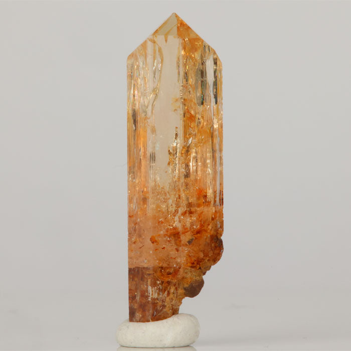 20.8ct Tall Imperial Topaz Crystal Specimen from Zambia - Mineral Mike